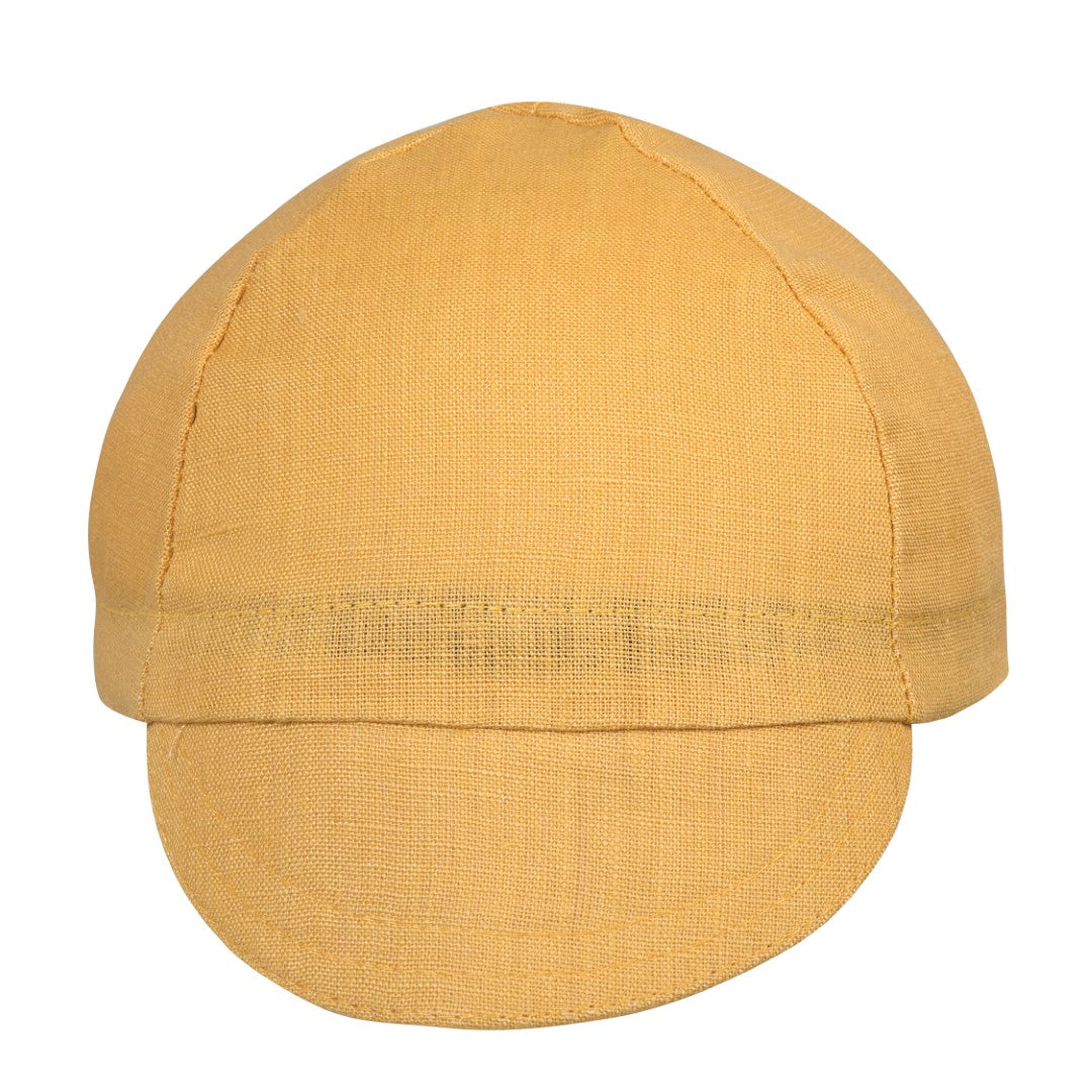 Peach Linen 4-Panel Cap – Walz Caps - Superior Quality Cycling Caps