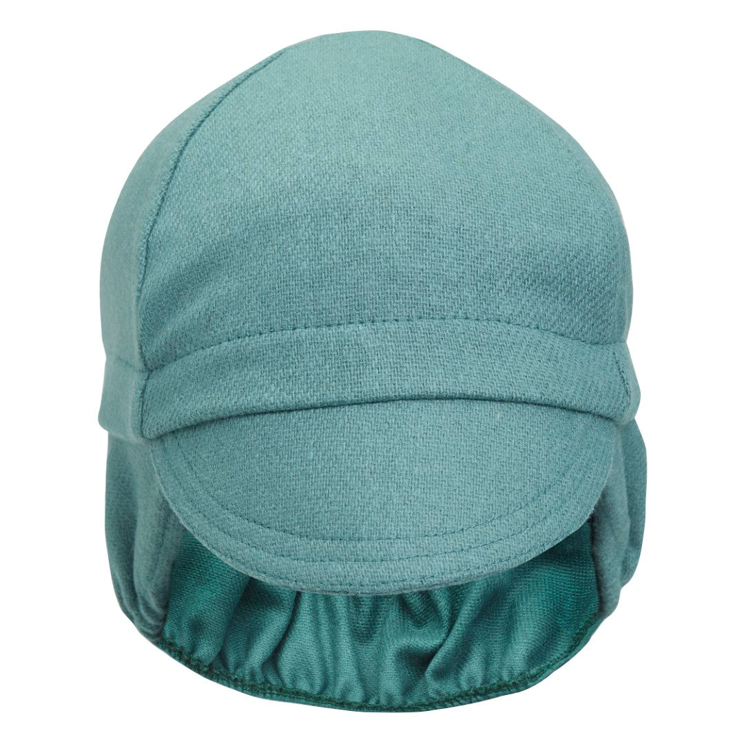 Jade Wool Flannel Ear Flap Cap – Walz Caps - Superior Quality Cycling Caps