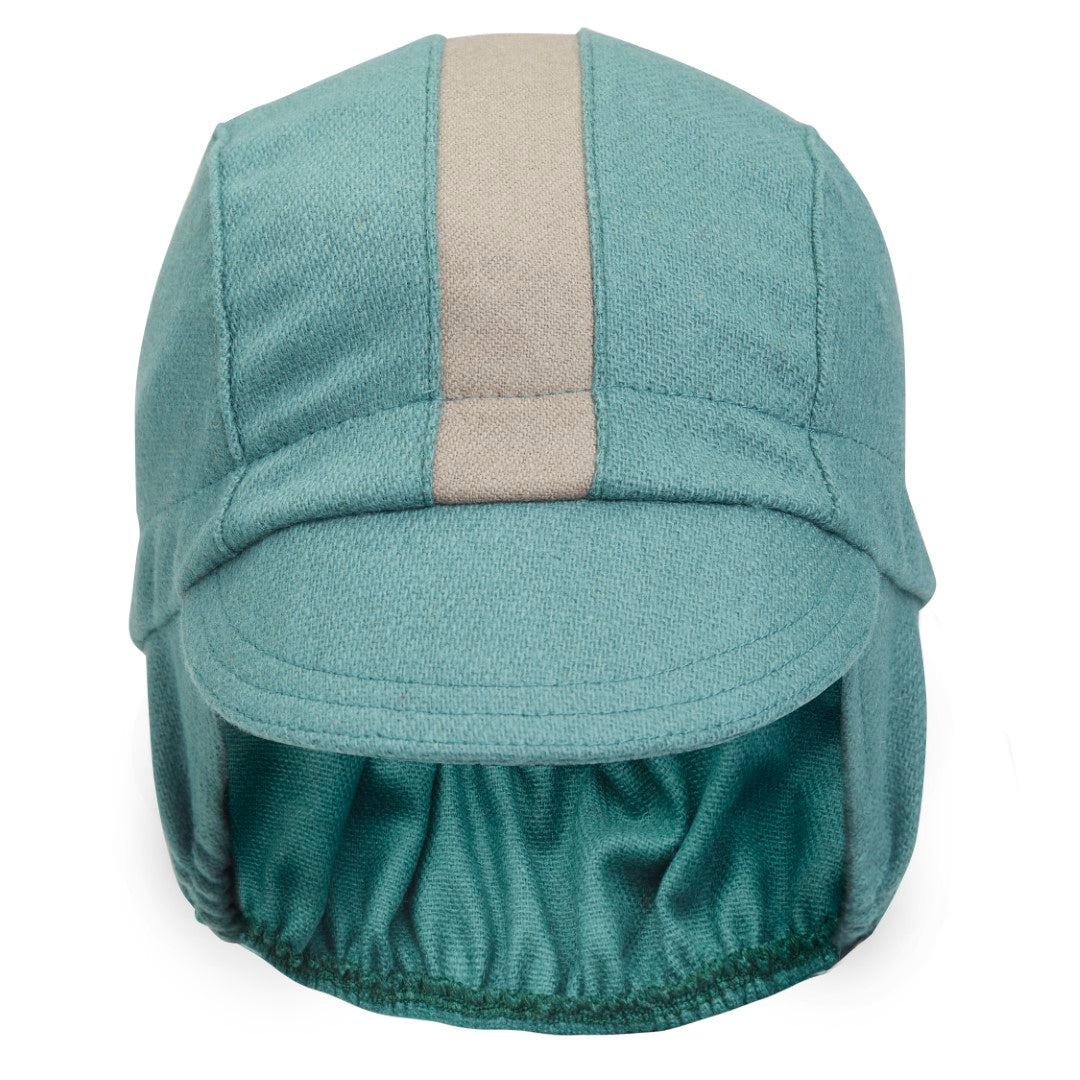 Jade/Taupe Stripe Wool Flannel Ear Flap Cap – Walz Caps - Superior ...