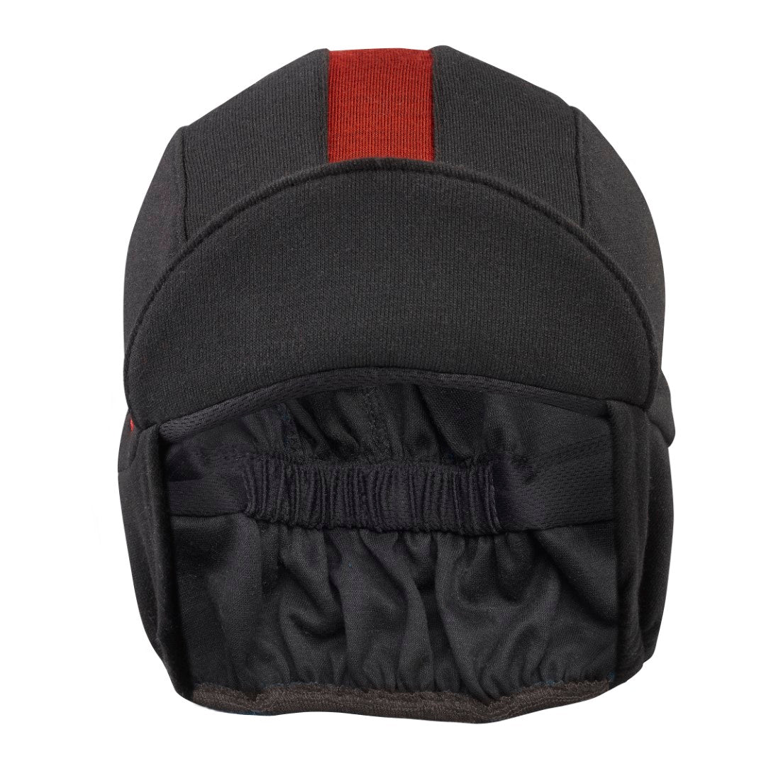Black/Red Stripe Merino Wool Ear Flap Cap – Walz Caps - Superior ...